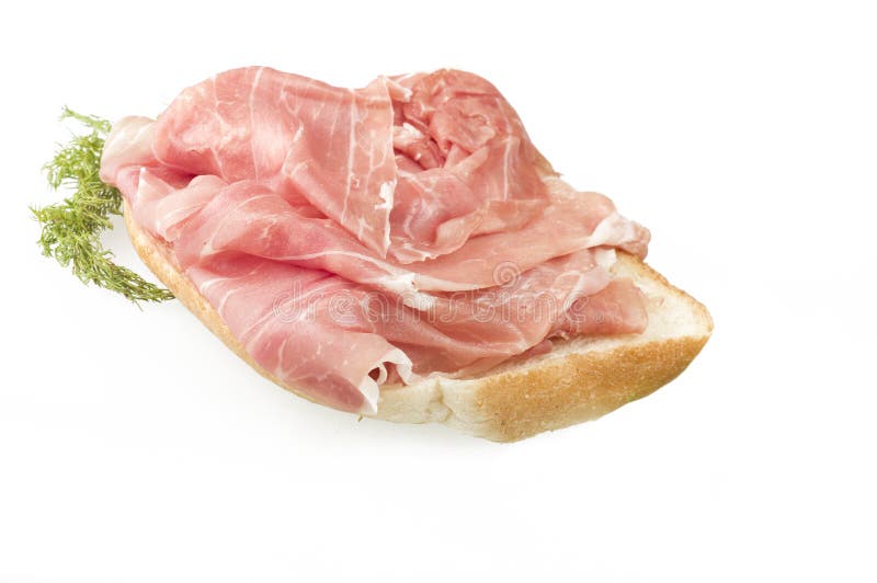 Raw ham leg sliced stock image. Image of countryside - 63562167