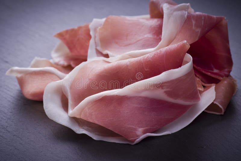 Raw ham leg sliced stock image. Image of meat, slice - 93831377