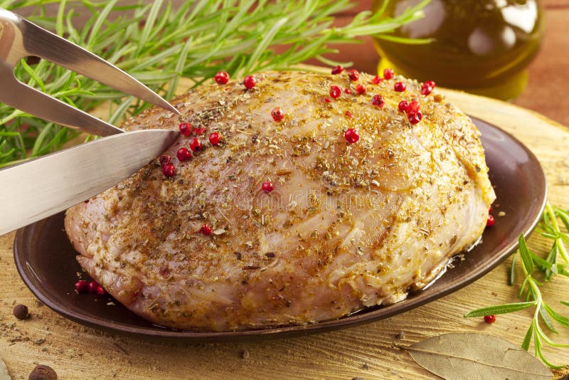 Raw ham in marinade stock image. Image of dinner, food - 190122017