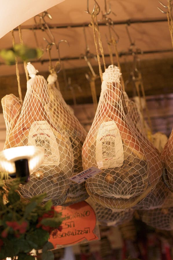 Raw Hams Hanging in a Stall Editorial Photo - Image of meat, cold: 23704031