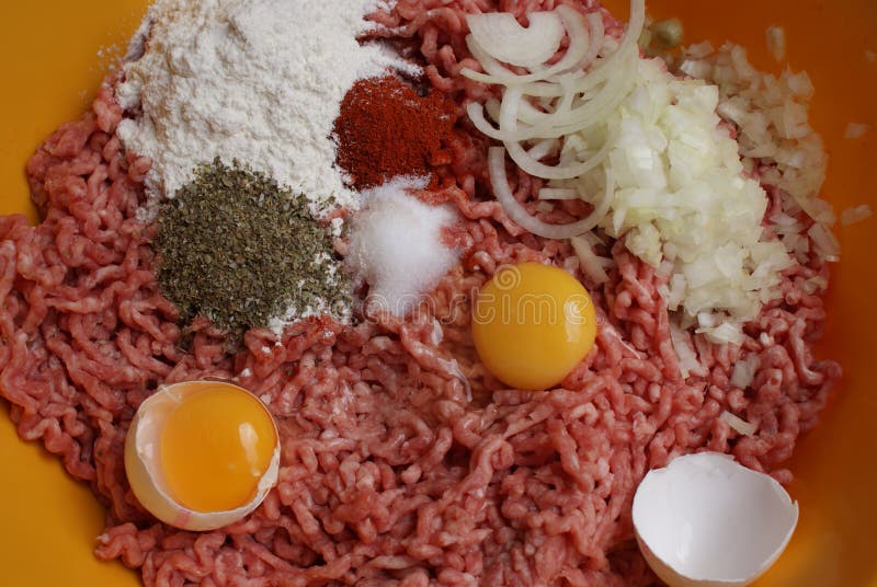 Raw hash stock image. Image of salt, meat, paprika, texture - 6325099