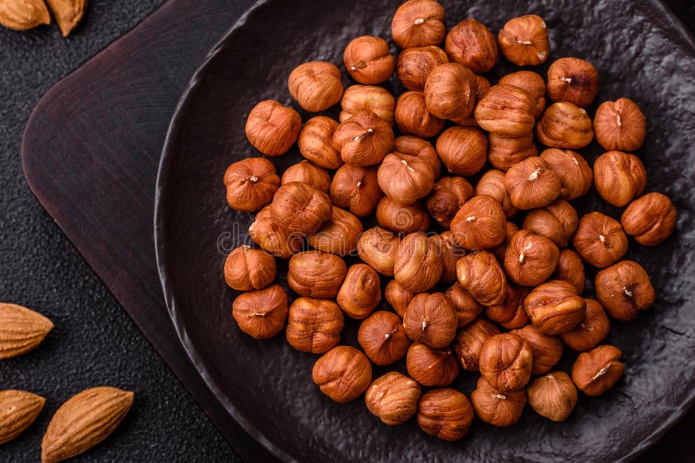 Raw Hazelnuts without Shells in a Bowl Stock Image - Image of nutrient ...