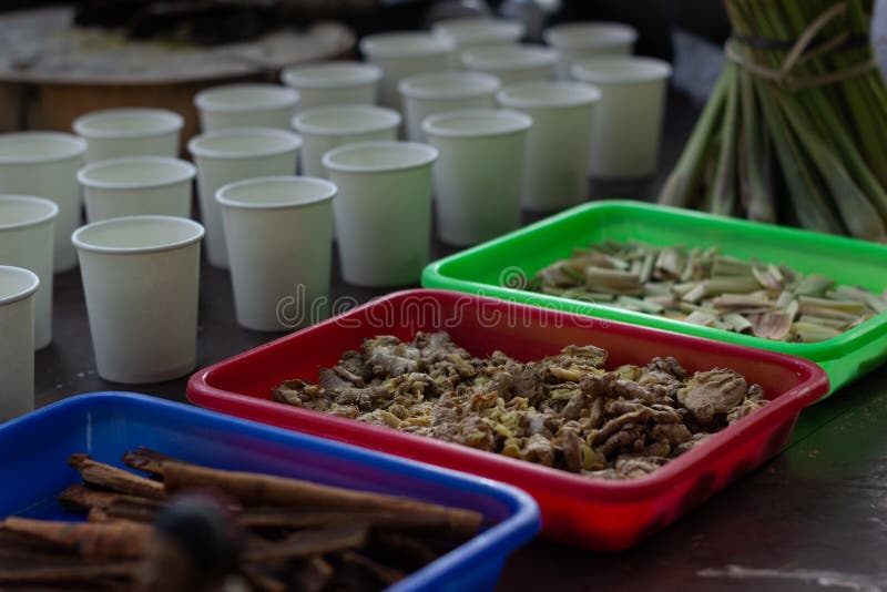 Raw Herbal for Making Indonesian Jamu Stock Photo - Image of vegetable ...