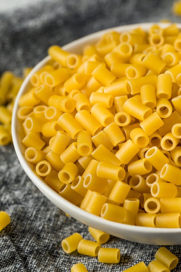 Raw Homemade Ditalini Pasta Stock Image - Image of mediterranean ...