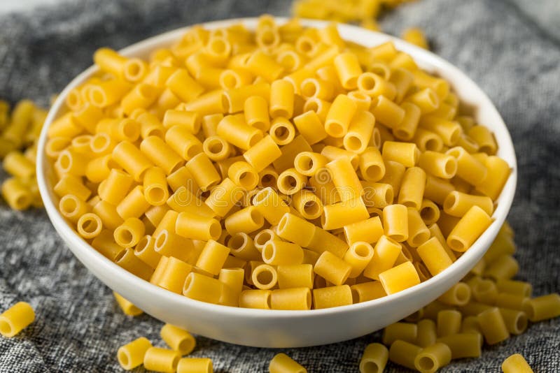 Raw Homemade Ditalini Pasta Stock Photo - Image of italy, food: 268646082