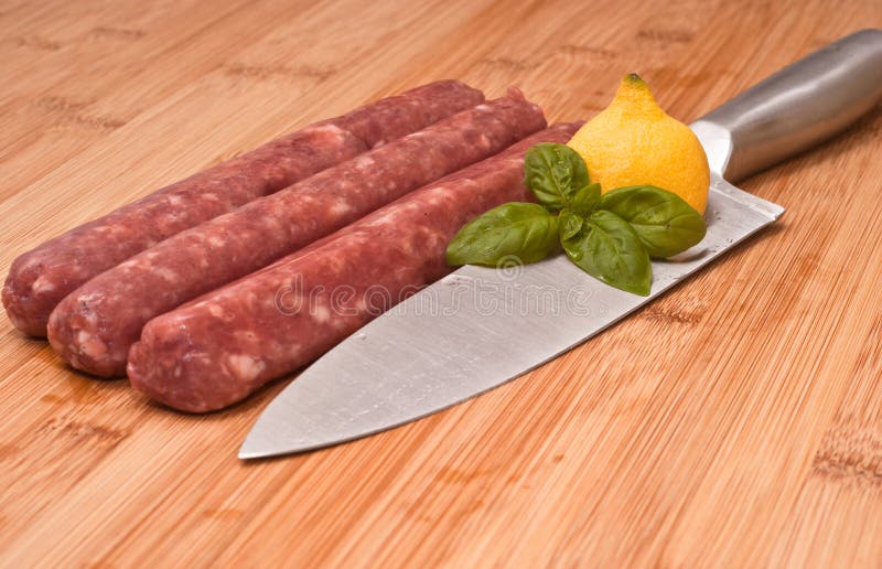 Raw italian sausage stock image. Image of chopping, beef - 36592891
