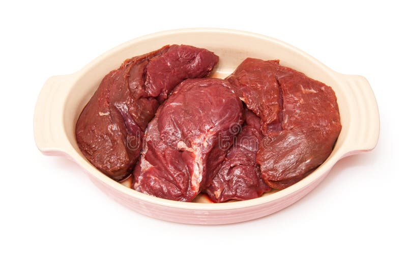 Kangaroo Meat Isolated On A White Studio Background. Stock Image ...