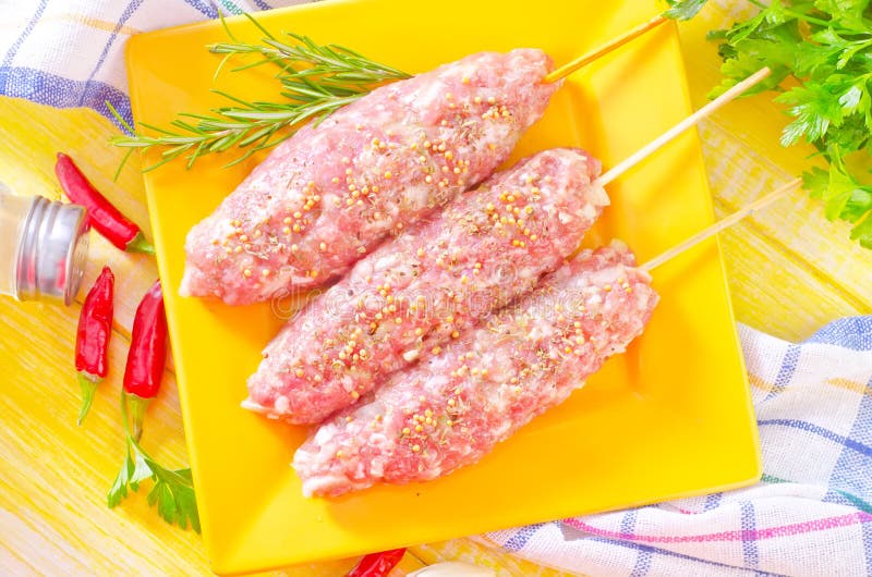 Raw kebab stock photo. Image of delicious, mincemeat - 32300184