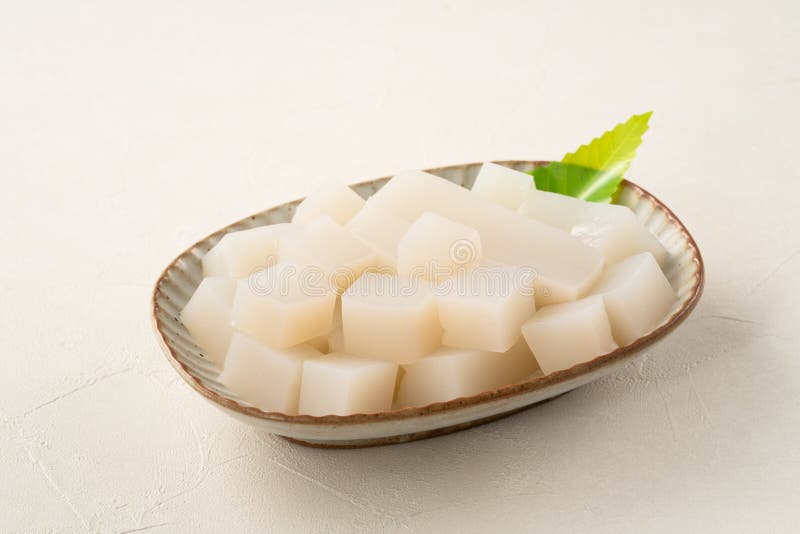 Raw Konjac in Square Shape, Also Named Konnyaku in Japan Stock Photo ...