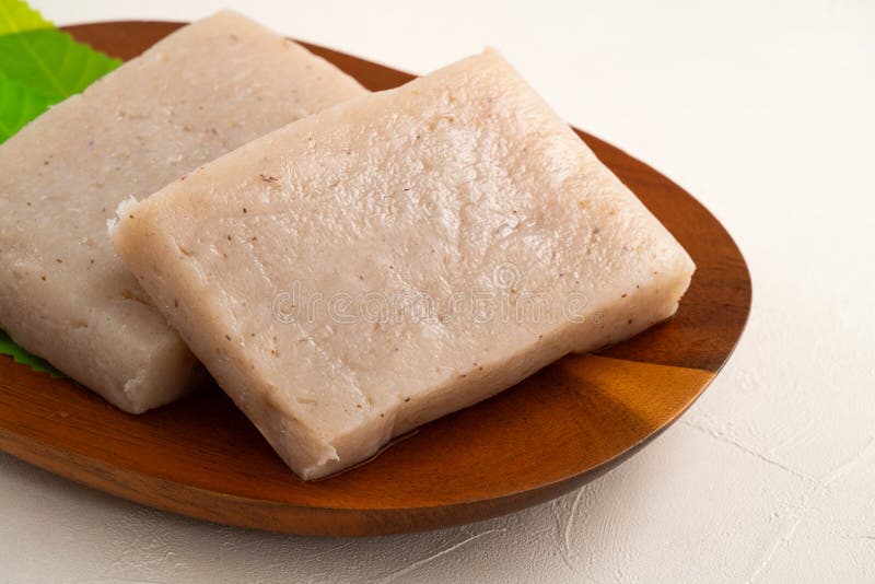 Raw Konjac in Square Shape, Also Named Konnyaku in Japan Stock Photo ...