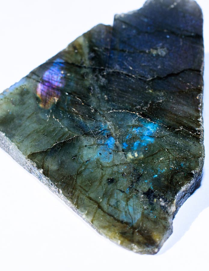 Raw Labradorite Triangle Shaped Unique Crystal Stock Photo - Image of ...