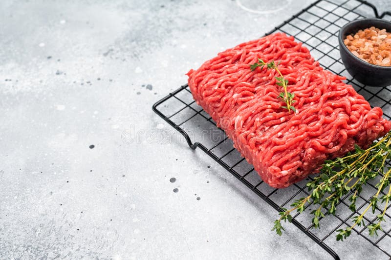 Raw Lamb and Beef Mince Meat, Mincemeat, Ready for Cooking. Stock Photo ...