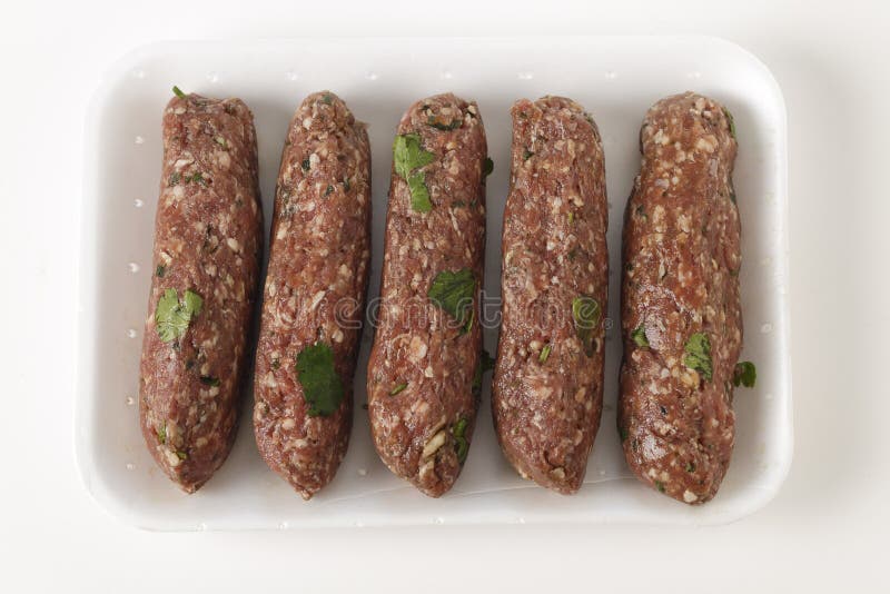 Raw meat - kofta stock image. Image of turkish, barbecue - 30556307
