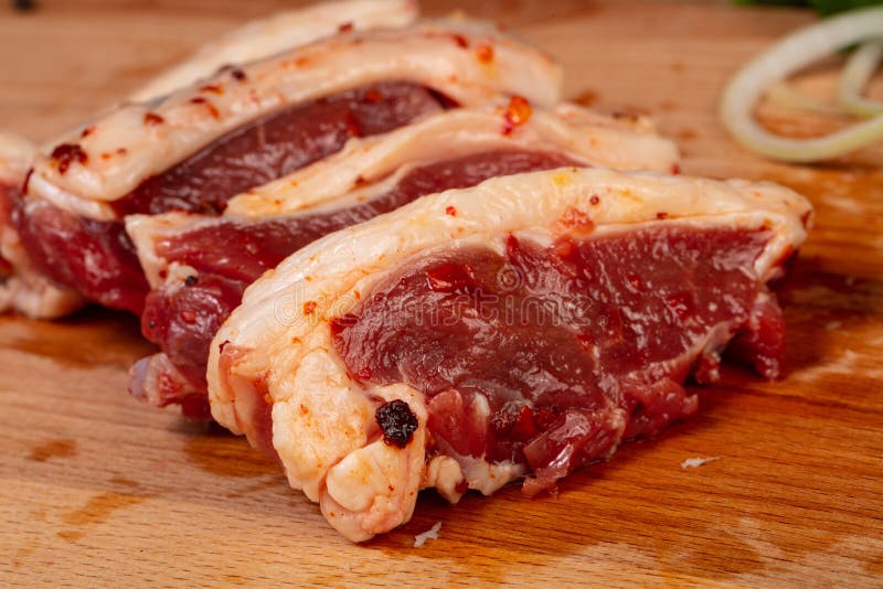 Raw lamb meat stock photo. Image of rosemary, mutton - 134208294