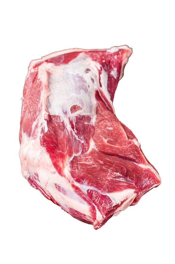 Raw Lamb Mutton Shoulder Meat on the Bone. Isolated on White Background ...