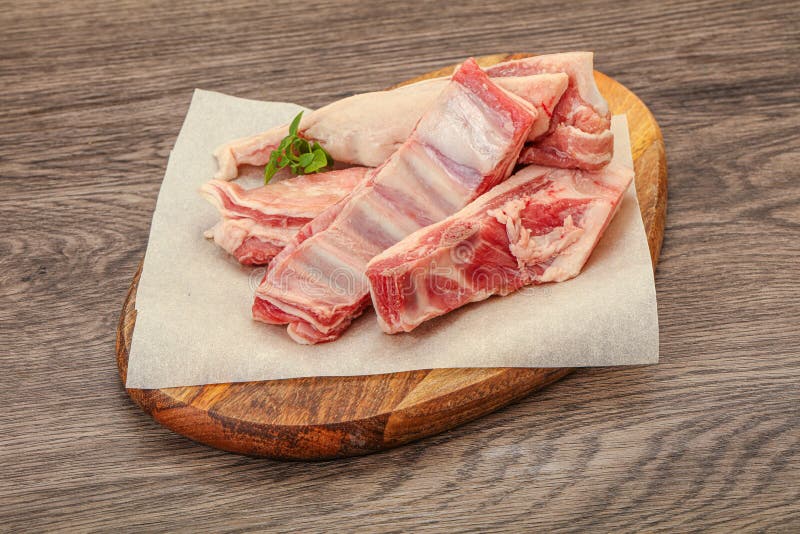 Raw lamb ribs for cooking stock image. Image of mutton - 184904481