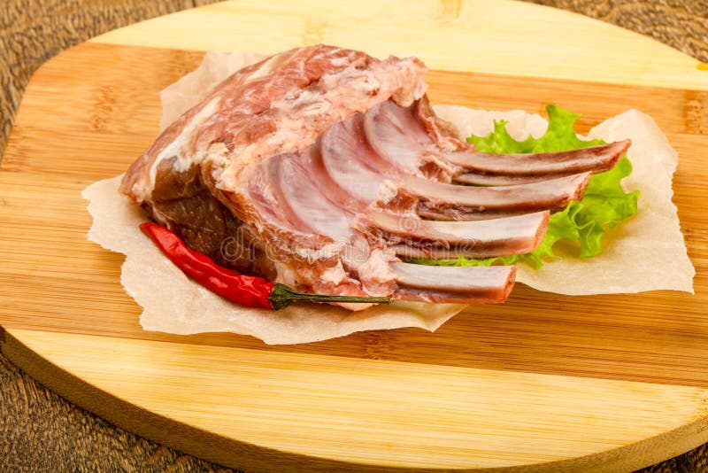 Raw lamb ribs stock photo. Image of rack, lamb, eating - 112264512