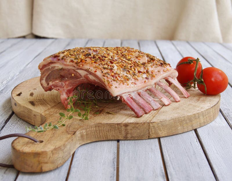 Raw lamb ribs stock image. Image of food, preparation - 47789887