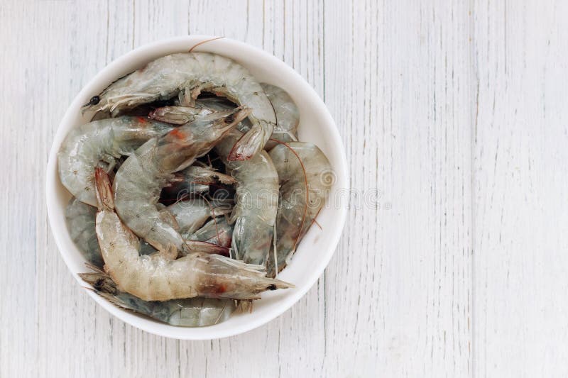 Raw Large King Prawns on a Plate Stock Image - Image of fish, shellfish ...