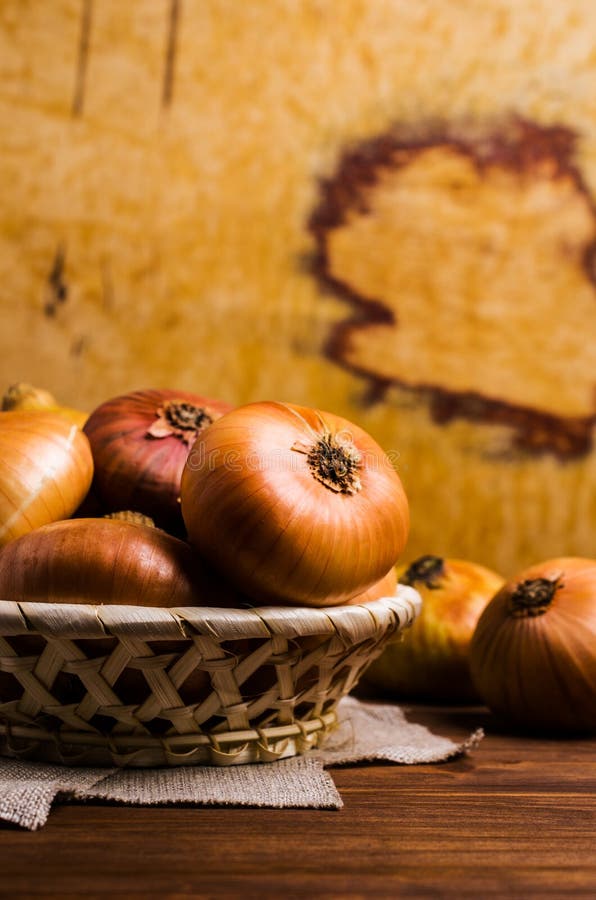 One Large Big Red Onion Looking at You Stock Image - Image of layers ...