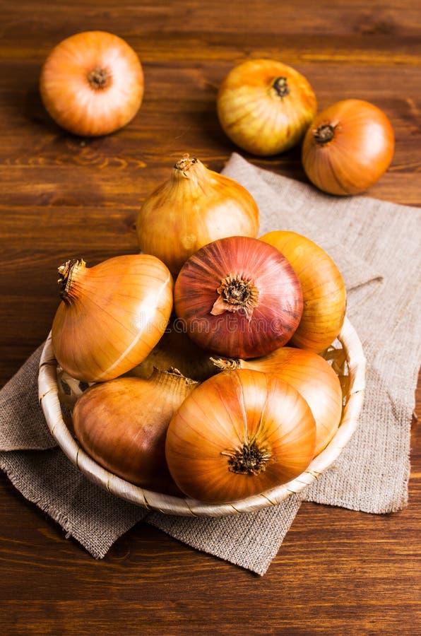 One Large Big Red Onion Looking at You Stock Image - Image of layers ...