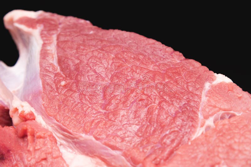 Raw Large Premium Steak. Raw Fresh Premium Beef in Shallow Depth of ...