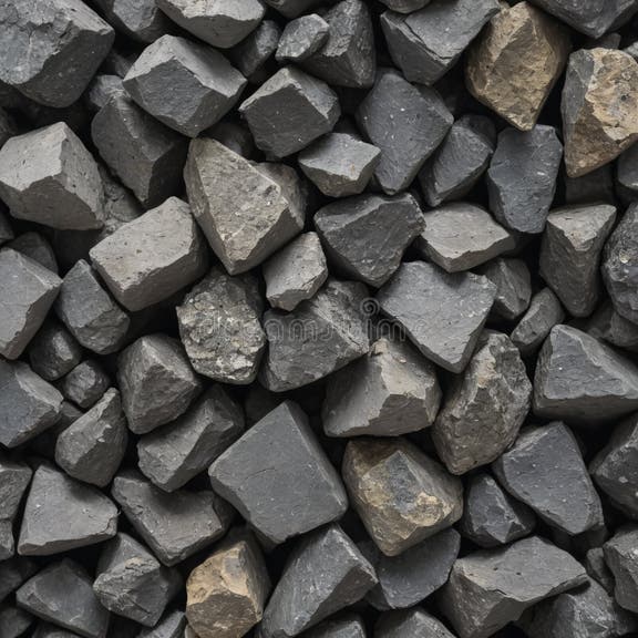 Raw Lead Ore Metallic Grey Rocks in Lead Mine Stock Illustration ...
