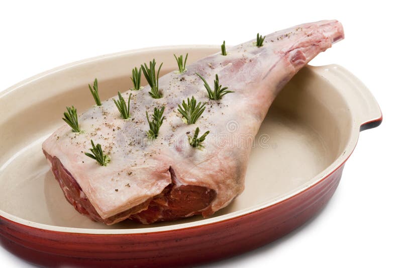 Raw leg of lamb stock photo. Image of background, white - 22770130