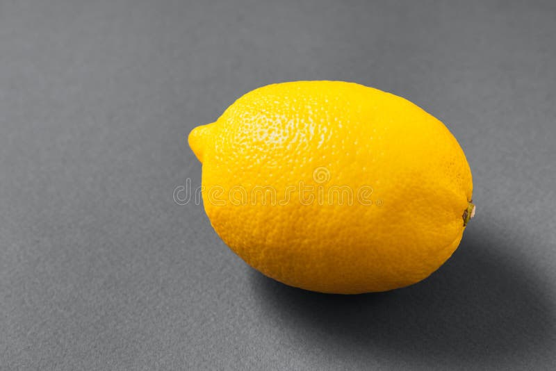 Raw Lemon Fruit on Trendy Ultimate Gray Background Stock Image - Image ...