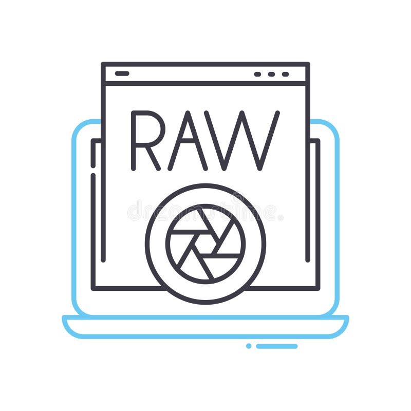 Raw Line Icon, Outline Symbol, Vector Illustration, Concept Sign Stock ...