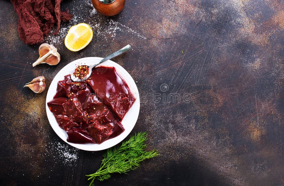 Raw liver stock photo. Image of kitchen, cutting, cooking - 99624418