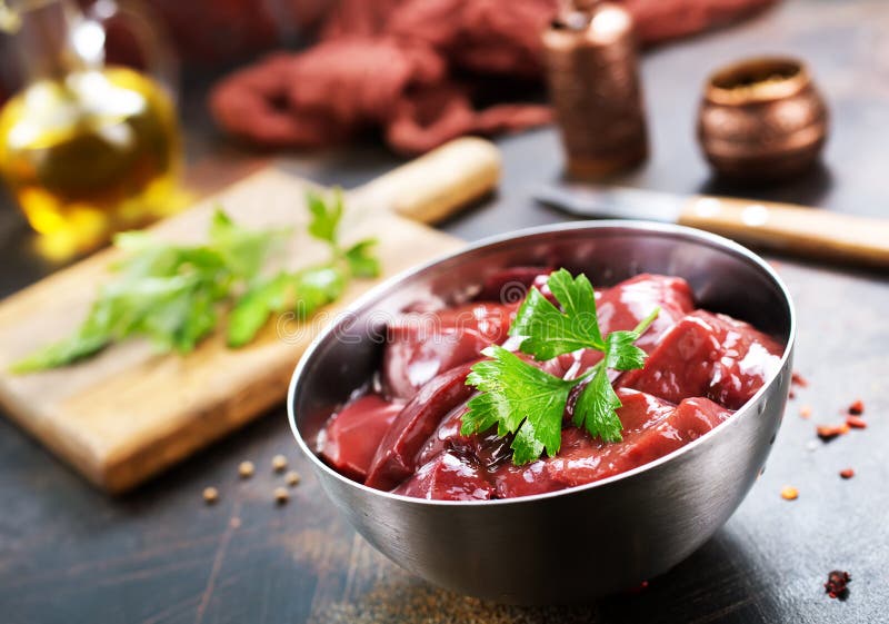 Raw liver stock photo. Image of aroma, animal, cooking - 109397478