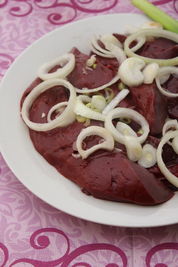 Raw Liver stock photo. Image of bresaola, meat, pork - 97243868
