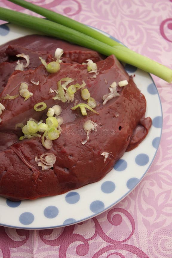 Raw Liver stock photo. Image of food, pork, spring, fresh - 97243688