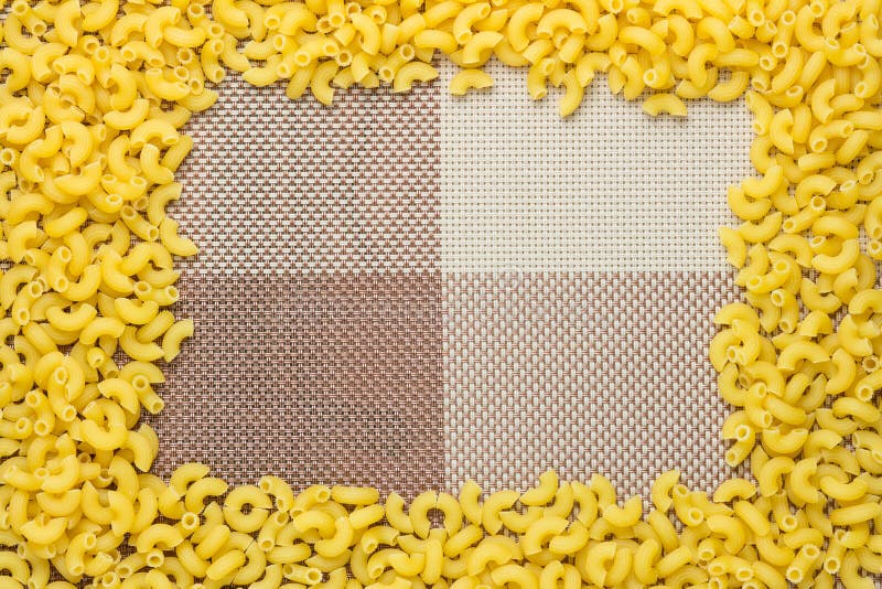 Raw Macaroni Putting a Picture Frame. Stock Photo - Image of life ...