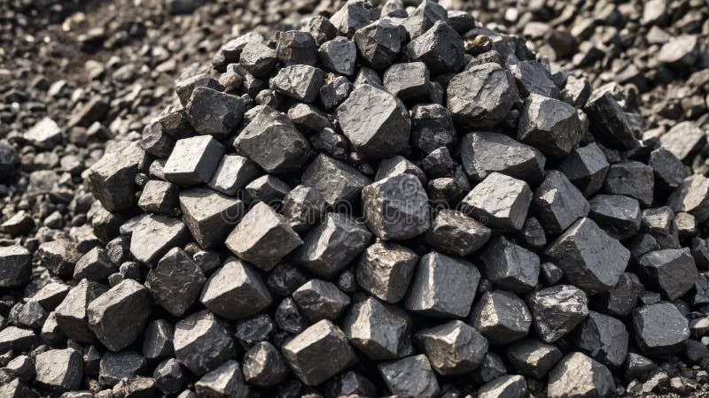 Raw Magnetite Ore Stack in Mining Facility Industrial Minerals Stock ...