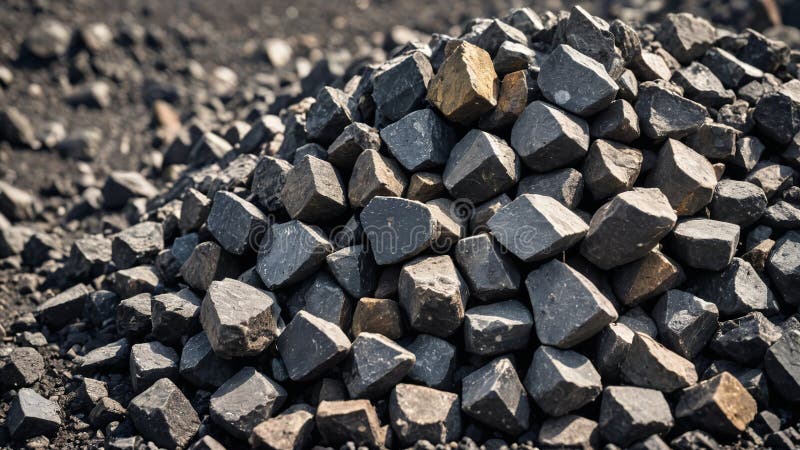 Raw Magnetite Ore Stack in Mining Facility Industrial Minerals Stock ...