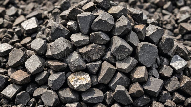 Raw Magnetite Ore Stack in Mining Facility Industrial Minerals Stock ...