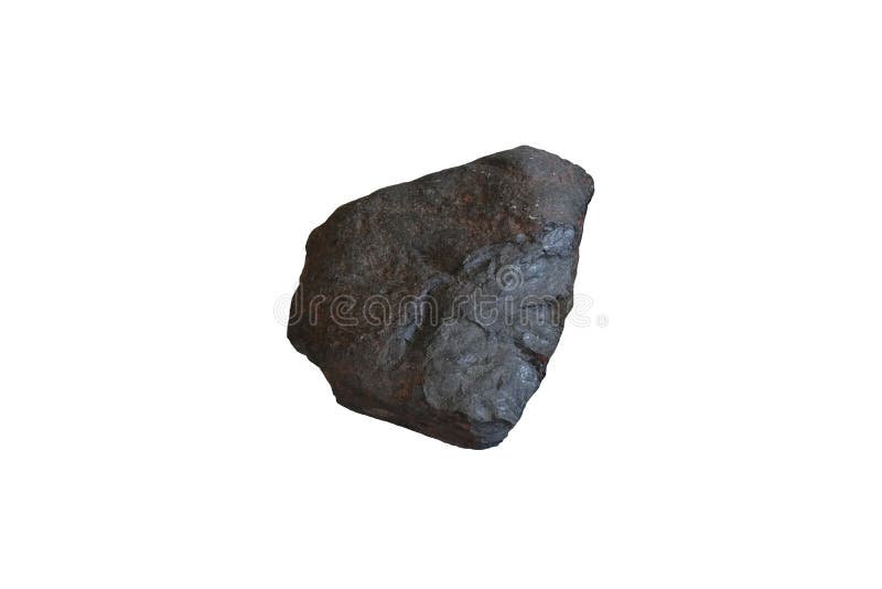 Raw Manganese Psilomelane Rock Stone Isolated on White Background ...