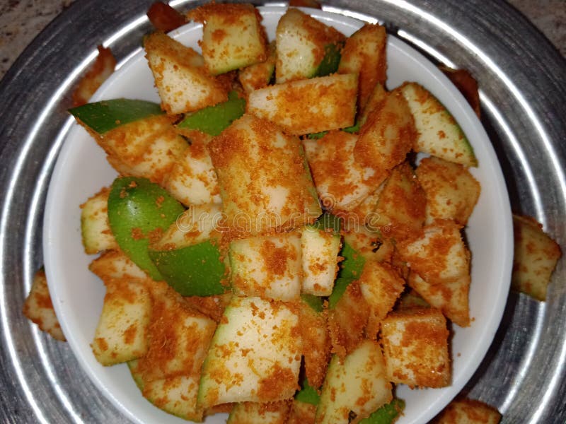 Raw Mango Masala Ancient Snack Stock Image - Image of ancient, masala ...