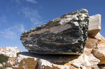 Raw marble stock image. Image of block, heavy, material - 6585989