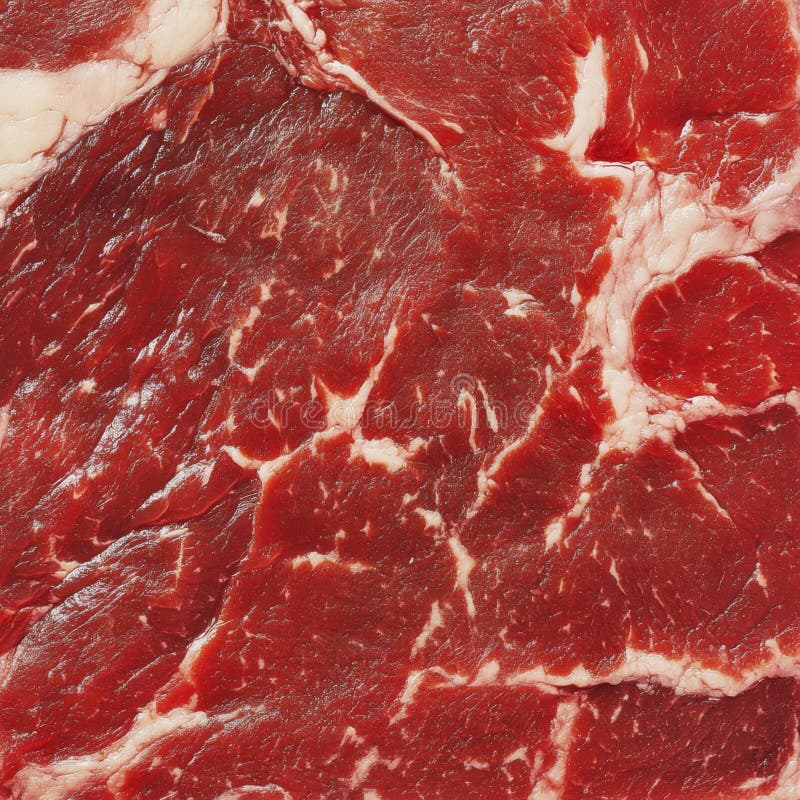 Raw Marbled Beef Close-up Showing Rich Texture and Intricate Fat ...