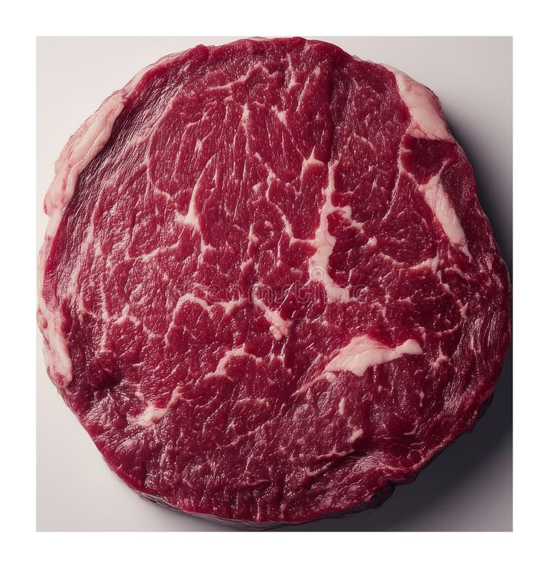 Raw Marbled Beef Steak on Transparent Background, Culinary Ingredient ...