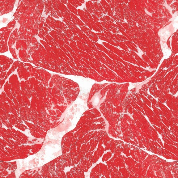 Raw Marbled Beef Texture with Grain and Fat Distribution Patterns Stock ...