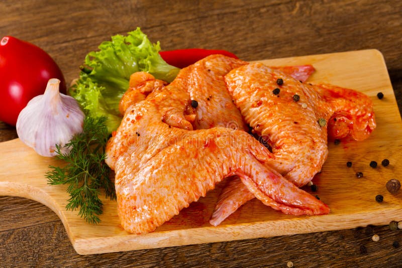 Raw Marinated Chicken Wings Stock Image - Image of chicken, cooking ...