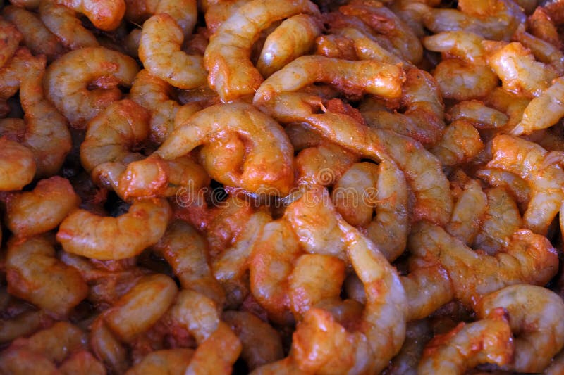 Raw Masala Prawns, Well Marinated Fresh King Prawns Stock Image - Image ...