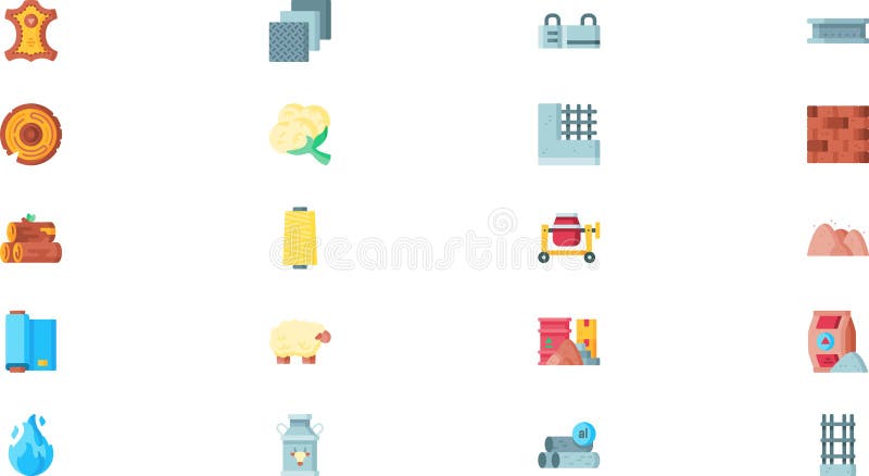 Raw Material Icons High-Quality Vector Icons Collection with Editable ...