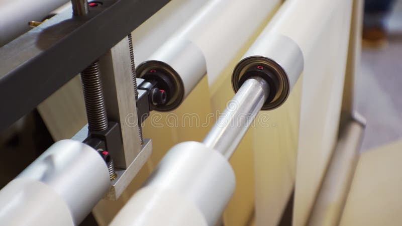 Raw Material for Plastic Bag in the Machine. Stock Footage - Video of ...