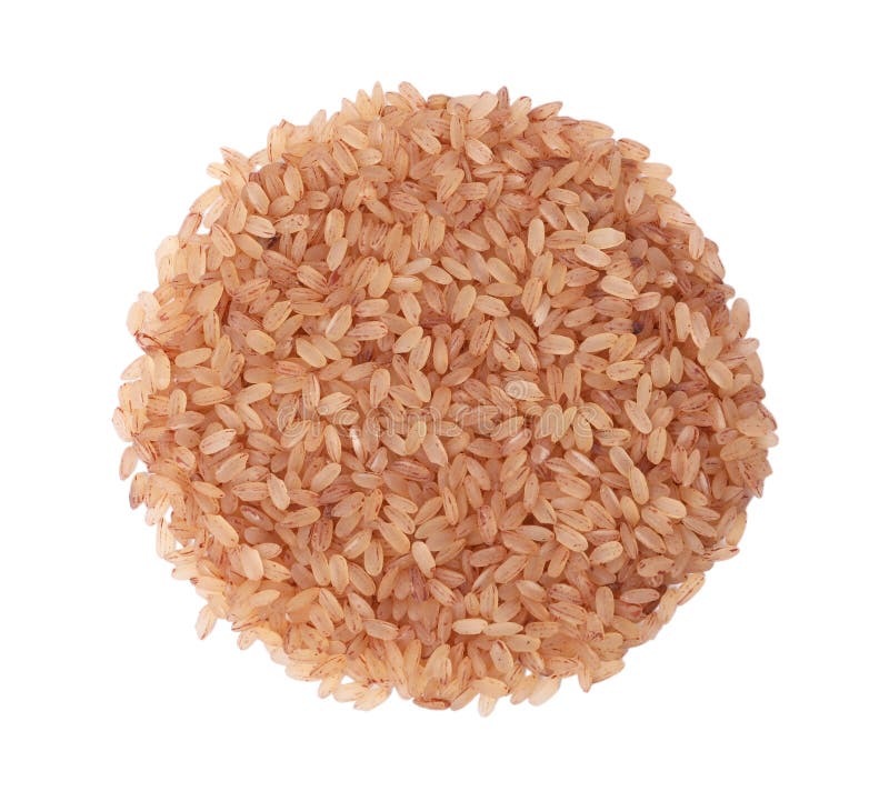 Raw Matta Rice Isolated on White, Top View Stock Image - Image of color ...