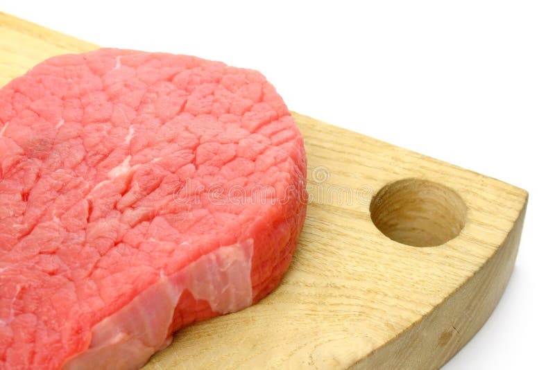 Tenderized Raw Minute Steaks Stock Photo - Image of board, kitchen ...